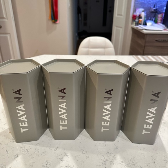 Teavana | Kitchen | Set Of 4 Teavana Tea Tins | Poshmark